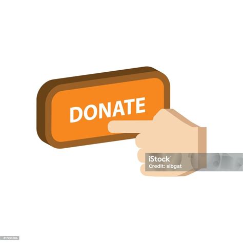 누르는 버튼 기부 기호 기부 평면 아이소메트릭 아이콘입니다 웹 디자인 Ui 모바일 애플 리 케이 션 Infographic 위한
