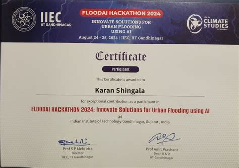 karan shingala on linkedin hackathon floodai urbanresilience