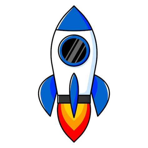 Premium Vector Cute Cartoon Rocket Illustration Vector Color Image