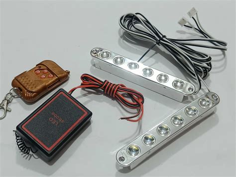 Led Multifunction Strobe Light With Remote Control With 4 Modes For Cars Dc 12v Np