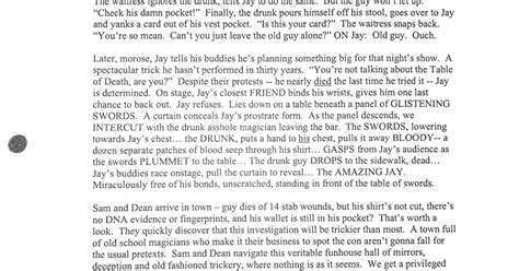 supernatural script hunt — 4 14 sex and violence