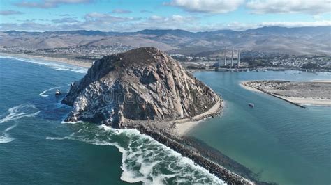 Giant Rock At Morro Bay In California United States Stock Video