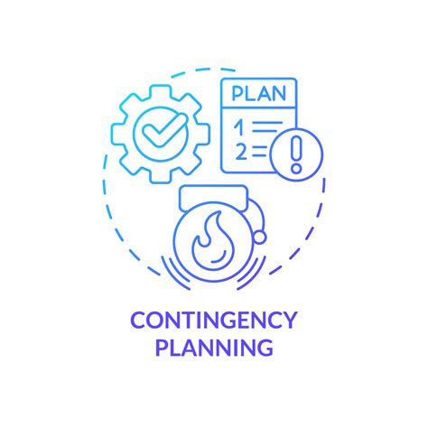 Contingency Planning Blue Gradient Concept Icon Risk Management