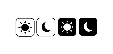 Vector Day Night Switch Mobile App Interface Design Concept Dark Mode