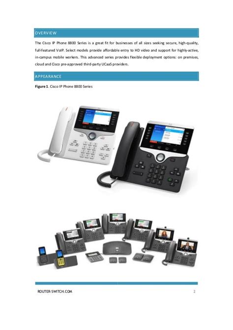 Cisco Ip Phone 8800 Series Datasheet