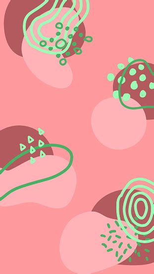 미니멀 한 추상적 인 자연 예술 모양 컬렉션 패션 디자인 여름 시즌 또는 자연 컨셉을 위한 파스텔 컬러 낙서 번들 현대적인