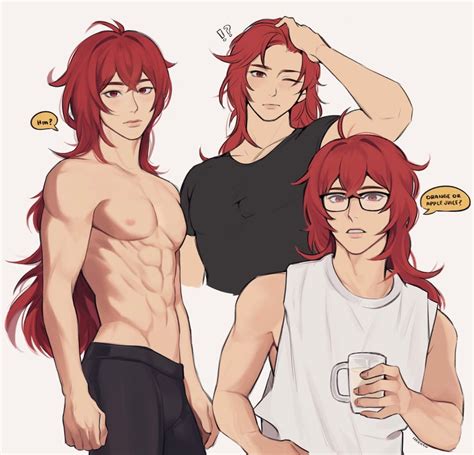 Diluc Genshin Impact Drawn By Izeichan Danbooru