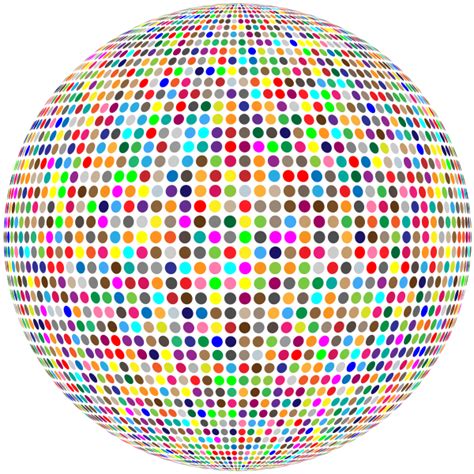 colorful high density dots sphere free svg