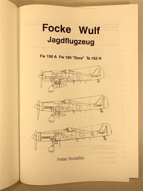 Focke Wolfe Jagdflugzeug Fw 190 A Fw 190 Dora Ta 152 H By Rodeike