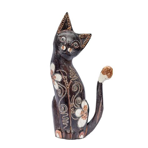 Деревяна статуетка кіт «магнолія H 27 см — ціна 246 грн у каталозі Статуетки Купити товари