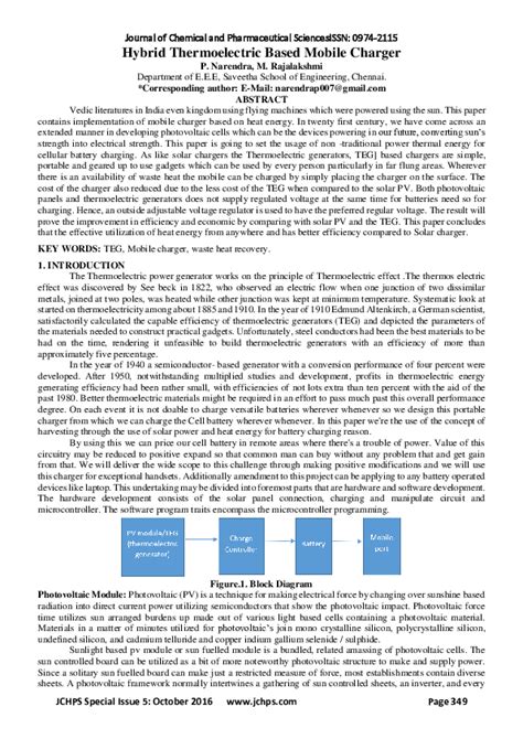 Pdf Hybrid Thermoelectric Based Mobile Charger