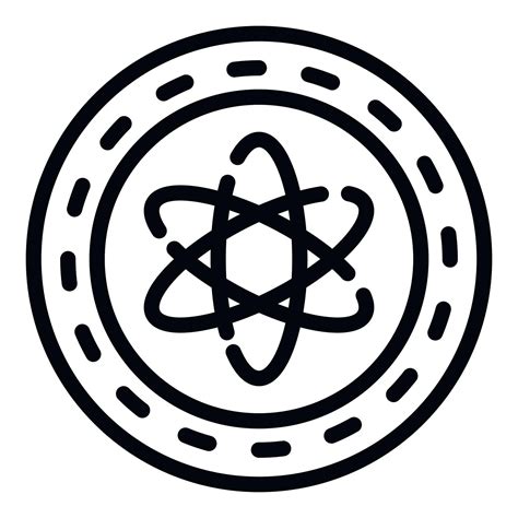 Atom Structure Icon Outline Style 15264600 Vector Art At Vecteezy