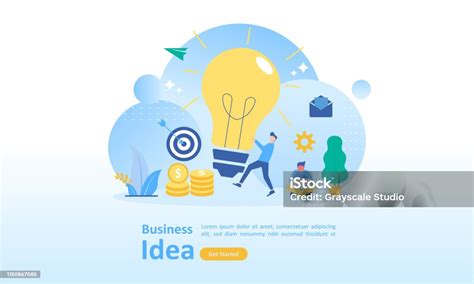 비즈니스 브레인 스토밍 큰 노란 전구 램프와 팀워크에 대 한 아이디어 개념 웹 방문 페이지 Ui 모바일 앱 배너 서식 파일에 적합 합니다 벡터 일러스트 Staff