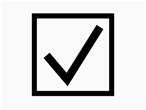 Check Box SVG Check Mark SVG Checkmark Checklist Checkbox Square Frame Tick Off Vote Icon Svg