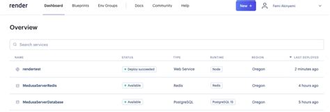 How To Deploy Medusa Server To Render DEV Community