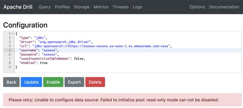 Issue When Integrate Opensearch Sql Jdbc With Apache Drill Sql