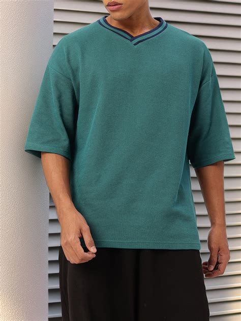 Buy Kook N Keech Respite Textured Drop Shoulder Baggy T Shirt Tshirts