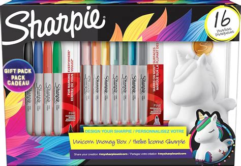 Sharpie Permanent Marker Pens T Set Unicorn Money Box And Marker