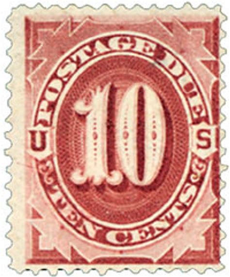J26 1891 10c Postage Due Stamp Bright Claret Mystic Stamp Company