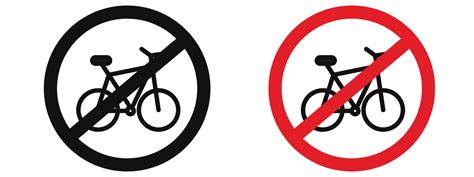 Bicycle Usage Prohibited Sign Enhance Safety In Pedestrian Areas