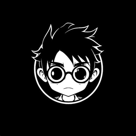 애니메이션 흑백 벡터 일러스트 레이 션 프리미엄 벡터