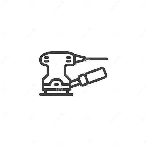Icono De Línea De Lijador Eléctrico Ilustración Del Vector