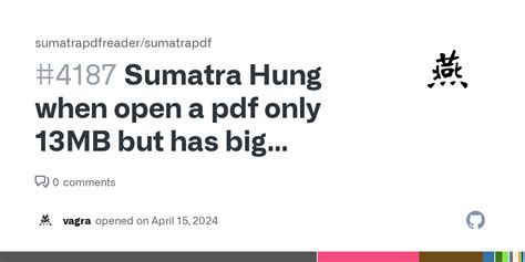 Sumatra Hung When Open A Pdf Only 13mb But Has Big Document Size