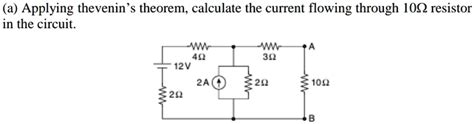 a applying thevenin s theorem calculate the current flowing through