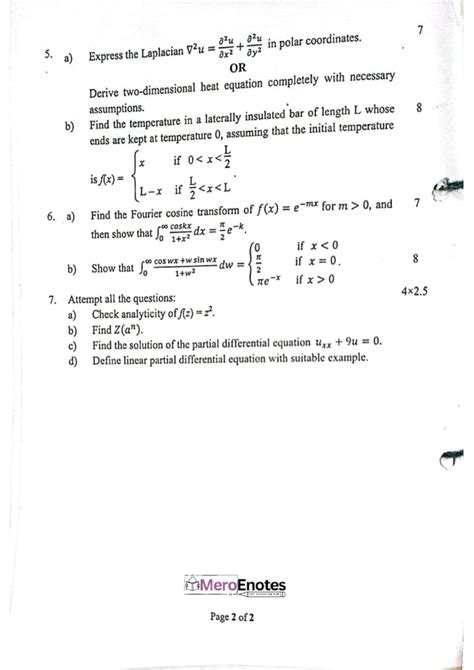 Pu Be Computer Applied Mathematics Question Paper 4th Sem Mero Enotes