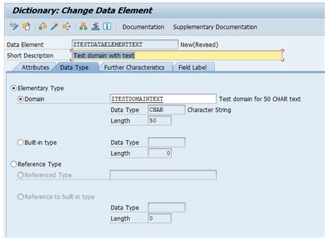 Abap Training Data Dictionary Data Type