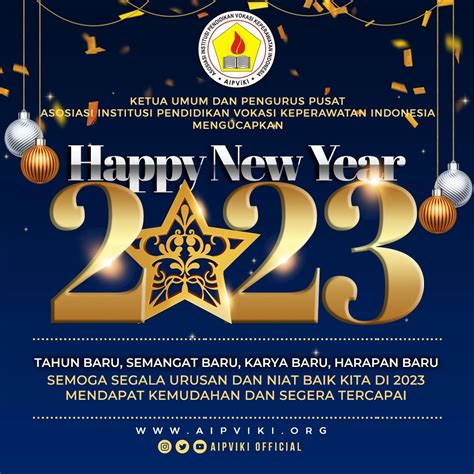 Aipviki Mengucapkan Happy New Year 2023 Asosiasi Institusi Pendidikan
