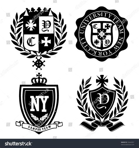 Crest Badge Stock Vector Illustration 55642057 Shutterstock