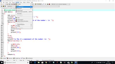 2s Complement Of A Number Using Bitwise Operator In C Language