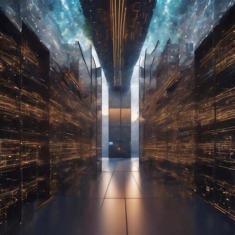 premium photo digital space architecture design complex mathematical