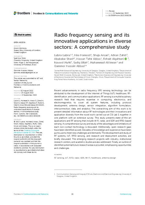 radio frequency sensing and its innovative applica rf sensing is a