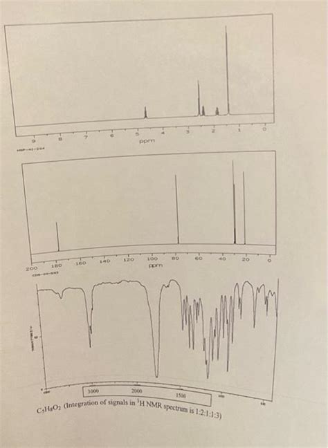 Solved Solve The Following Structures Using Spectra Data Chegg