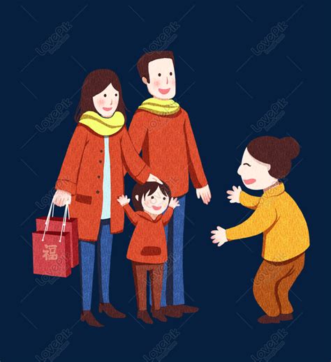 레위니옹 테마 그림을 구정하는 중국 설날 Png 일러스트 무료 다운로드 Lovepik