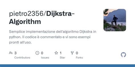 github pietro2356 dijkstra algorithm semplice implementazione dell
