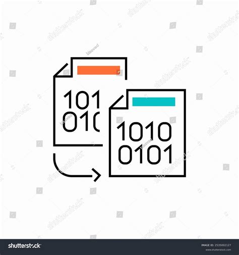 Binary Code File Swap Icon Sign Stock Vector Royalty Free 2535002127 Shutterstock
