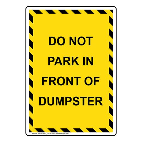 Do Not Use Dumpster Sign At Joseph Park Blog