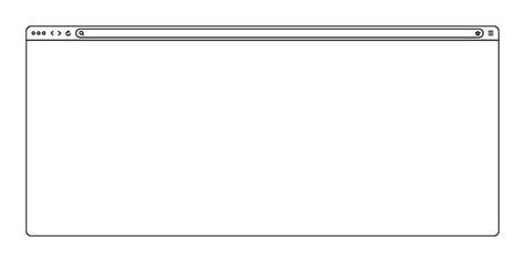 빈 웹 브라우저 도구 모음 및 검색 필드가 있는 인터넷 페이지 창 평면 스타일의 현대적인 웹 사이트 라인 아트 컴퓨터 태블릿 및 스마트 폰용 브라우저 모형 벡터 그림 0명에