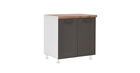 Кухненски шкаф долен с две врати Contempo D80 сив • Модулна кухня Contempo сива • Мебели Монема