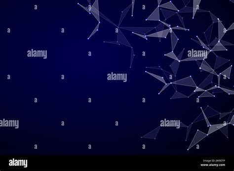 Structure Of Molecular Particles And Atom Polygonal Abstract Background Technology And Science