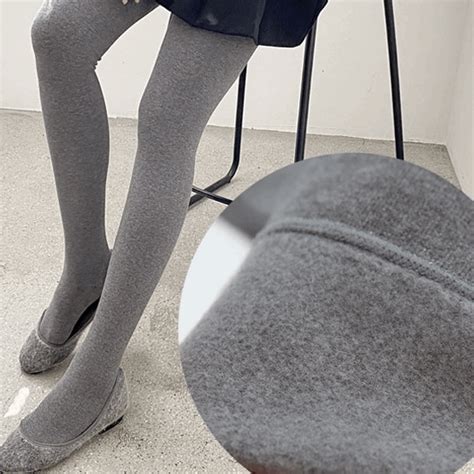 [5컬러] 기모 고탄력 무지 면타이즈 면스타킹 블랙 그레이 브라운 베이지 아이보리 에이블리