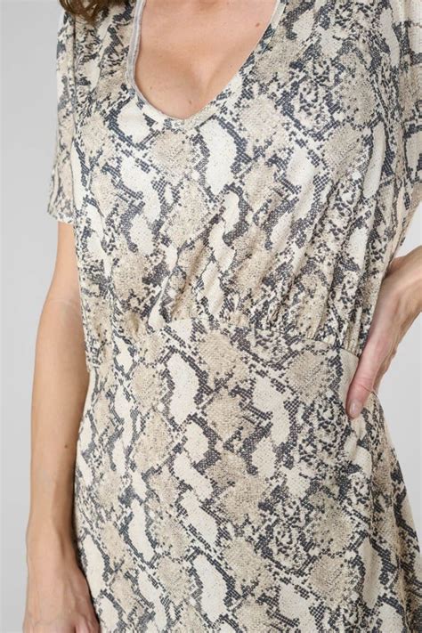 Robe Longue Orient à Motif Python Ottana