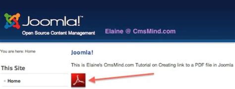 Joomla Tutorials How To Add Link To A PDF File In Joomla