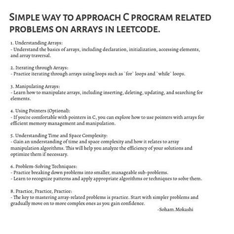 Soham Mokashi On Linkedin Codingpractice Leetcode Arraymanipulation