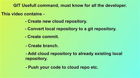 Git Setup From Scratch Useful Git Command Create Repository And Push