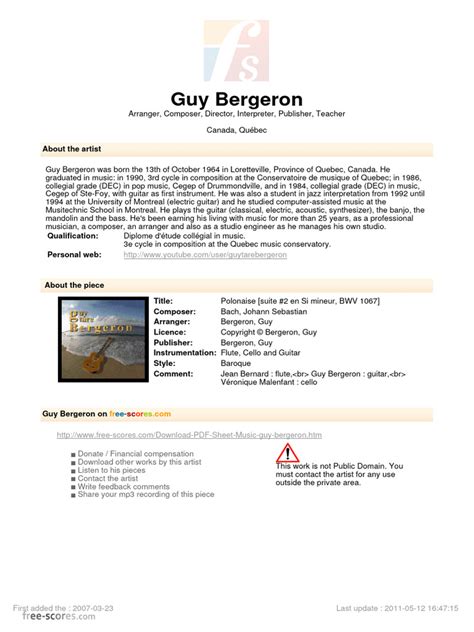 Bach Johann Sebastian Polonaise 5685 Pdf Musical Compositions Johann Sebastian Bach