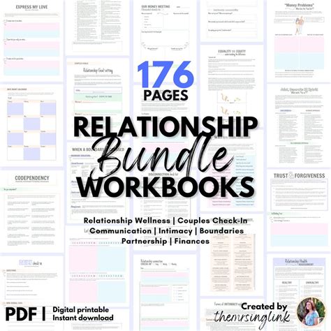 Relationship Bundle Workbook For Couples Wellness Activity Relationship